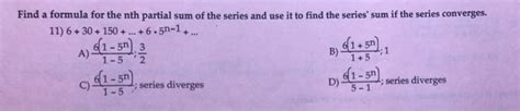 solved find a formula for the nth partial sum of the seri