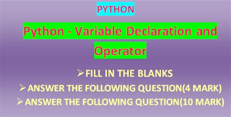 python variable declaration and operator traineetech