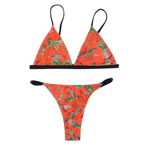 Buy 2020 Sexy Thong Micro Bikinis Women Swimsuit Push Up Swimwear Female Bikini Set Fluorescence