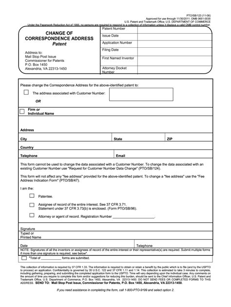 Uspto Address Change Fill Out Sign Online Dochub