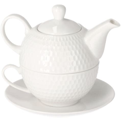 Dzbanek z filiżanką do kawy herbaty Zestaw porcelany 420 ml 280 ml