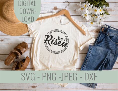 Él es Pascua resucitada SVG Archivo SVG de signo de Pascua Silueta y