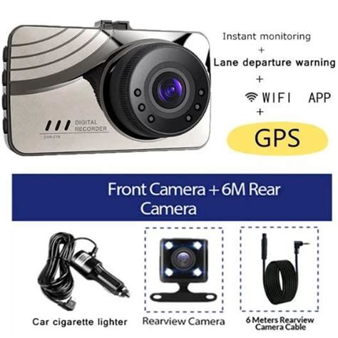 RUMOCOVO Prada Caméra de tableau de bord Full HD 1080P DVR WiFi