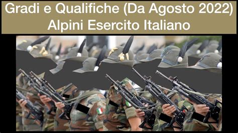 Gradi E Qualifiche Alpini Esercito Italiano Controspallina Da Agosto