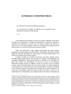 Os Tribunais e o Ministério Público instituto os tribunais e o