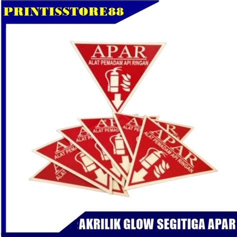 Jual AKRILIK GLOW RAMBU SEGITIGA APAR AKRLIK SIGN K3 RAMBU SEGITIGA