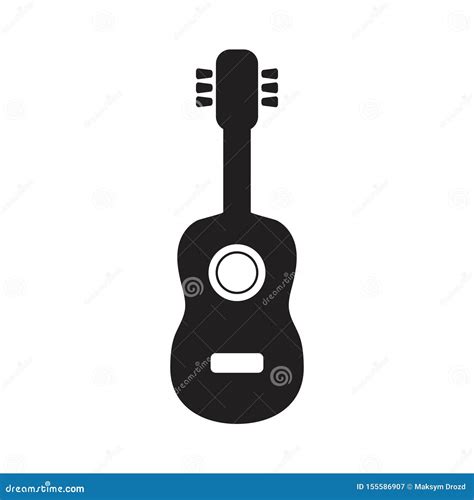 Vector Del Icono De La Guitarra Muestra Ac Stica Del Instrumento