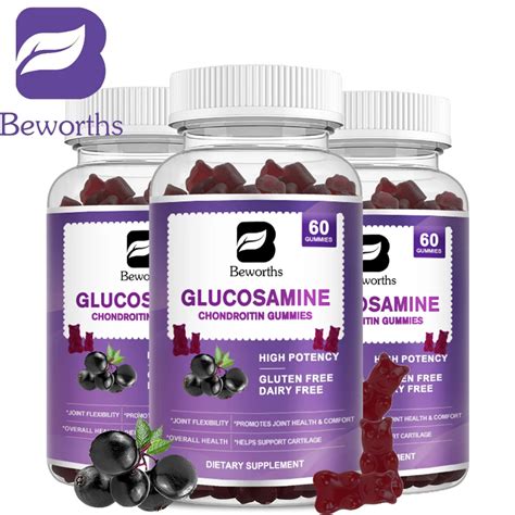 BEPunta THS Glucosamine ChonLevitin Gummies Avec MSM Et Baies De Sureau