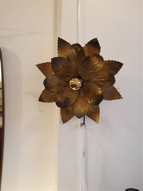 Applique Fleur métal doré Paul Bert Serpette