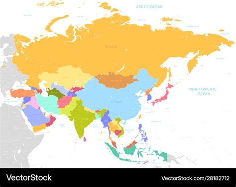 Map Of Asia Without Russia Eudora Rosabelle