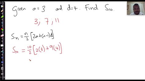 18 sum of an arithmetic sequence youtube
