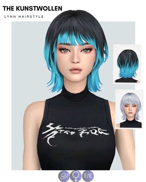 Lynn Hairstyle The Kunstwollen Sims Hair Sims Short Hair Styles