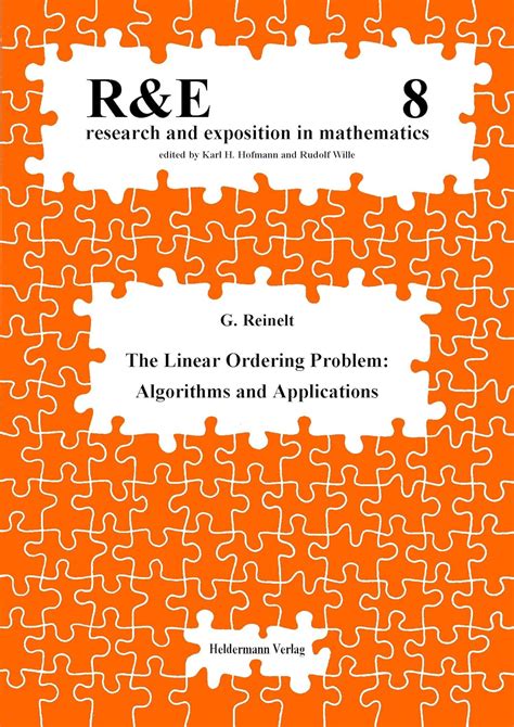 buy linear ordering problem algorithms and applications v 8 research and exposition in