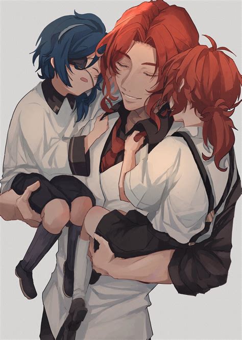 Diluc Kaeya And Crepus Genshin Impact Drawn By 403pa Danbooru