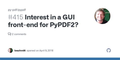 Interest In A GUI Front End For PyPDF2 Issue 415 Py Pdf Pypdf
