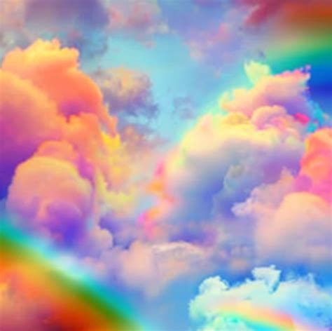 Fondo De Pantalla De Arco Ris Con Foto De Nubes Generada Por Ia Foto