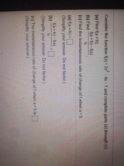 solved consider the function f x 2x2 4x 1 and complete