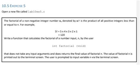 solved 10 5 exercise 5 open a new file called lab10ex5 c the