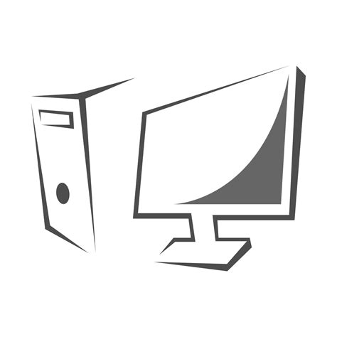 Computer PC Icon Logo Design 24049016 Vector Art At Vecteezy