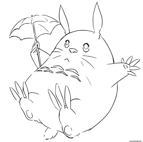 Totoro Coloriage Colorier Ghibli Voisin Neighbor Vecino Coloringhome