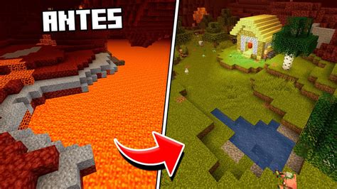 Transform El Nether En El Overworld En Minecraft Youtube