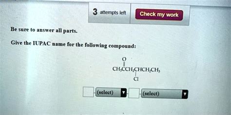 SOLVED Attempts Left Check My Work Be Sure To Answer All Parts Give
