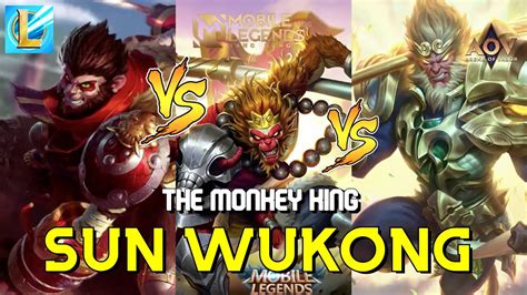 SUN VS WUKONG VS WUKONG THE MONKEY KING HERO COMPARISON MLBB VS AOV