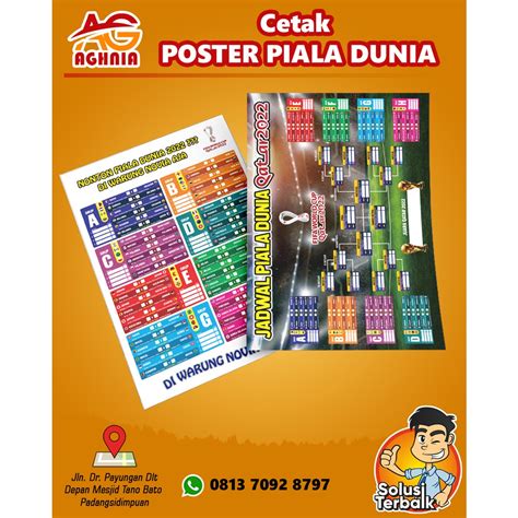 Jual Poster Jadwal Piala Dunia Qatar 2022 Murah Shopee Indonesia