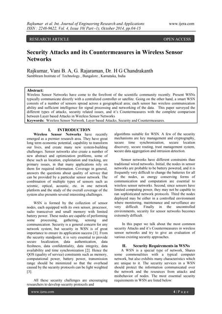 security attacks and its countermeasures in wireless sensor networks pdf