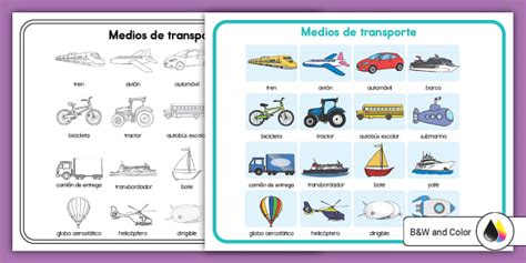Tapete De Palabras Medios De Transporte Twinkl Usa