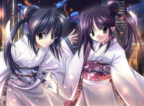 Twins Kimono Female Kimono Sexy Cute Girl Anime Yukata Hot
