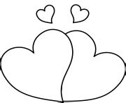 Coloriage St Valentin Coeurs Blanc JeColorie