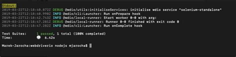getting started with webdriverio js test binding for node js