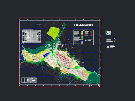 Huánuco zoning plan in AutoCAD Download CAD free 1 8 MB Bibliocad