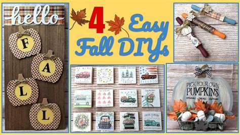1 HIGH END EASY FALL WOOD DIYs DOLLAR TREE FALL DIYs BUDGET