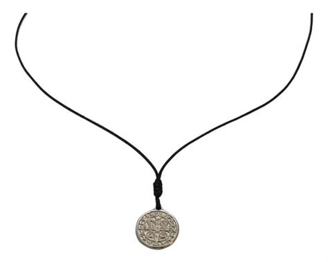 Dije de níquel Canção Nova Colar cordão medalha são bento prateado y