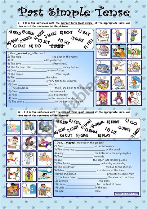 Past Simple Tense Fully Editable With Key ESL Worksheet By