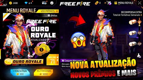 CORREE MELHOR OURO ROYALE SKINS DA ATUALIZAÇÃO GOLA ALTA PRETA
