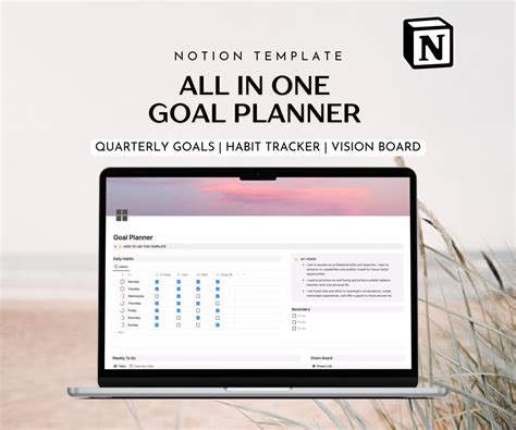 Notion Template For Quarterly Goals Notion Habit Tracker New Year
