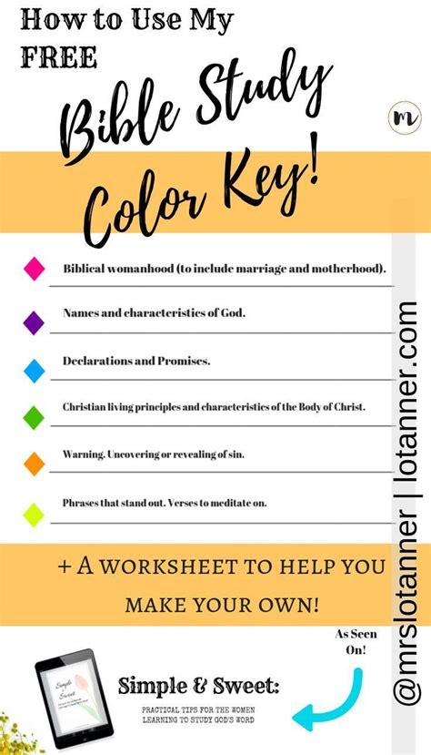 How I Color Code My Bible A Free Printout To Show You How Bible