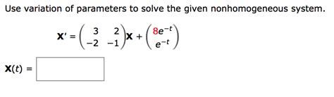 solved use variation of parameters to solve the given