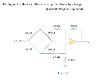 SOLVED The Figure 5 9 Shows A Differential Amplifier Driven By A