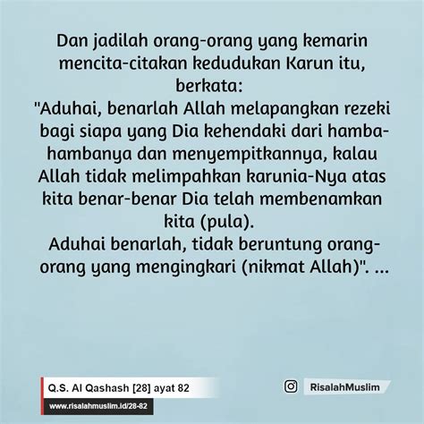 Surat Al Qashash Ayat 79 82 52 Koleksi Gambar