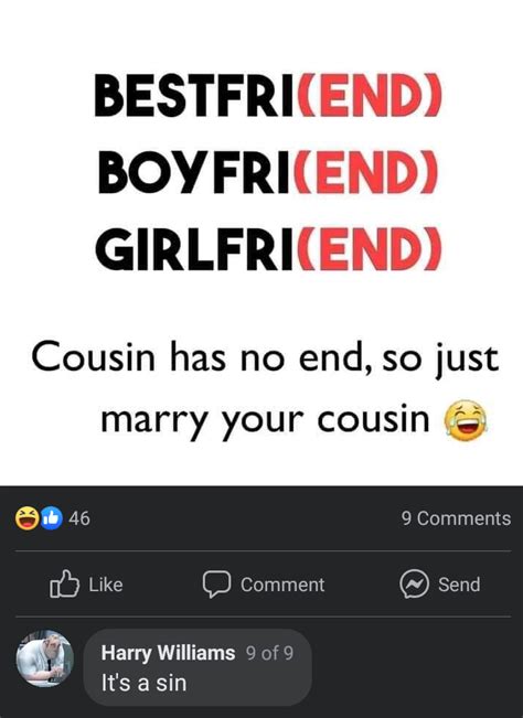 Having Sex With Your Cousin Is A Sin Rmeme