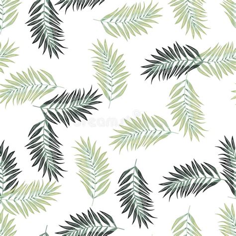 Abstract Exotic Plant Seamless Pattern Tropical Palm Leaves Pattern