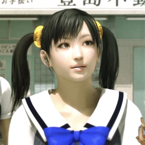 An Anime Girl With Black Hair Wearing A Blue Bow Tie
