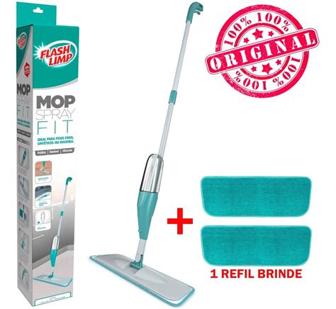 Vassoura Rodo Magico Mop Spray De Limpeza 2 Refis Flash Limp Frete grátis