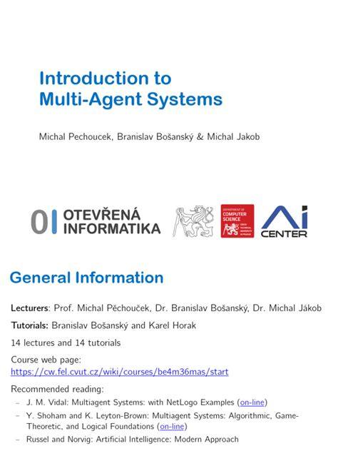 multiagent systems slides pdf agent based model artificial intelligence