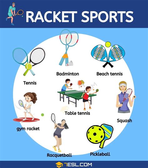 Racket Sports List In English 7ESL