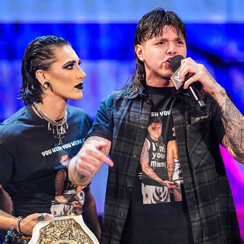 Finn Bálor Damian Priest Rhea Ripley and Dominik Mysterio Monday
